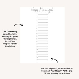 Memory Verse Printable: Bible Study Worksheet (PDF Download) - Etsy