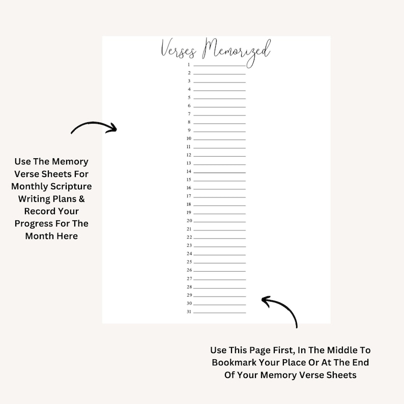 Memory Verse Printable: Bible Study Worksheet (PDF Download) - Etsy