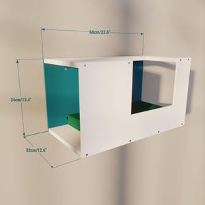 Wally Bigcat Mezzanine Mini, Modern Wall Mounted Cat Tunnel Shelf With ...