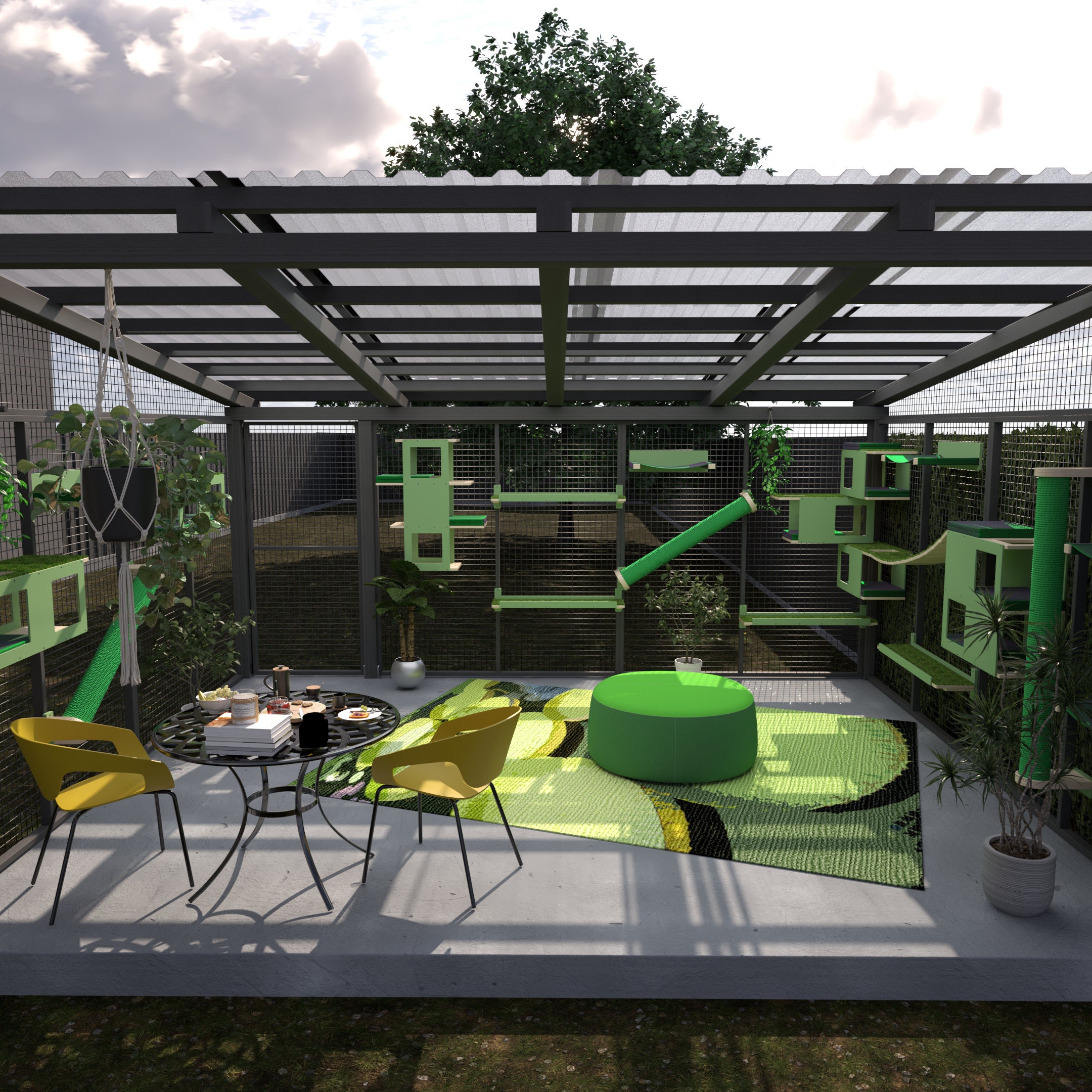 Ultimate Big Cat Catio Furniture Bundle - Set of Cat Shelves for an ...