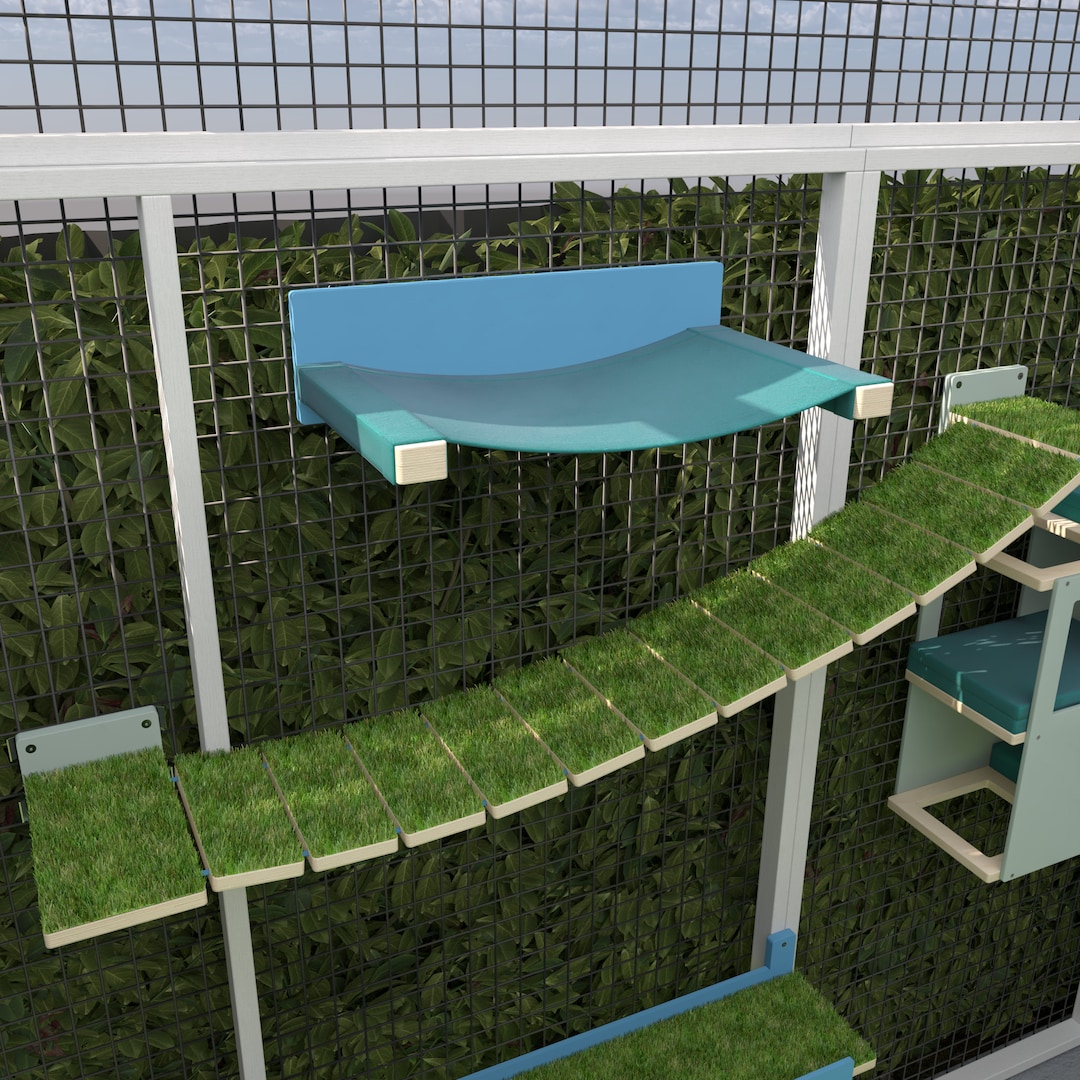 Catio Widebridge, Outdoor Cat Bridge With Wide Slats (1-step - Flat 35 ...