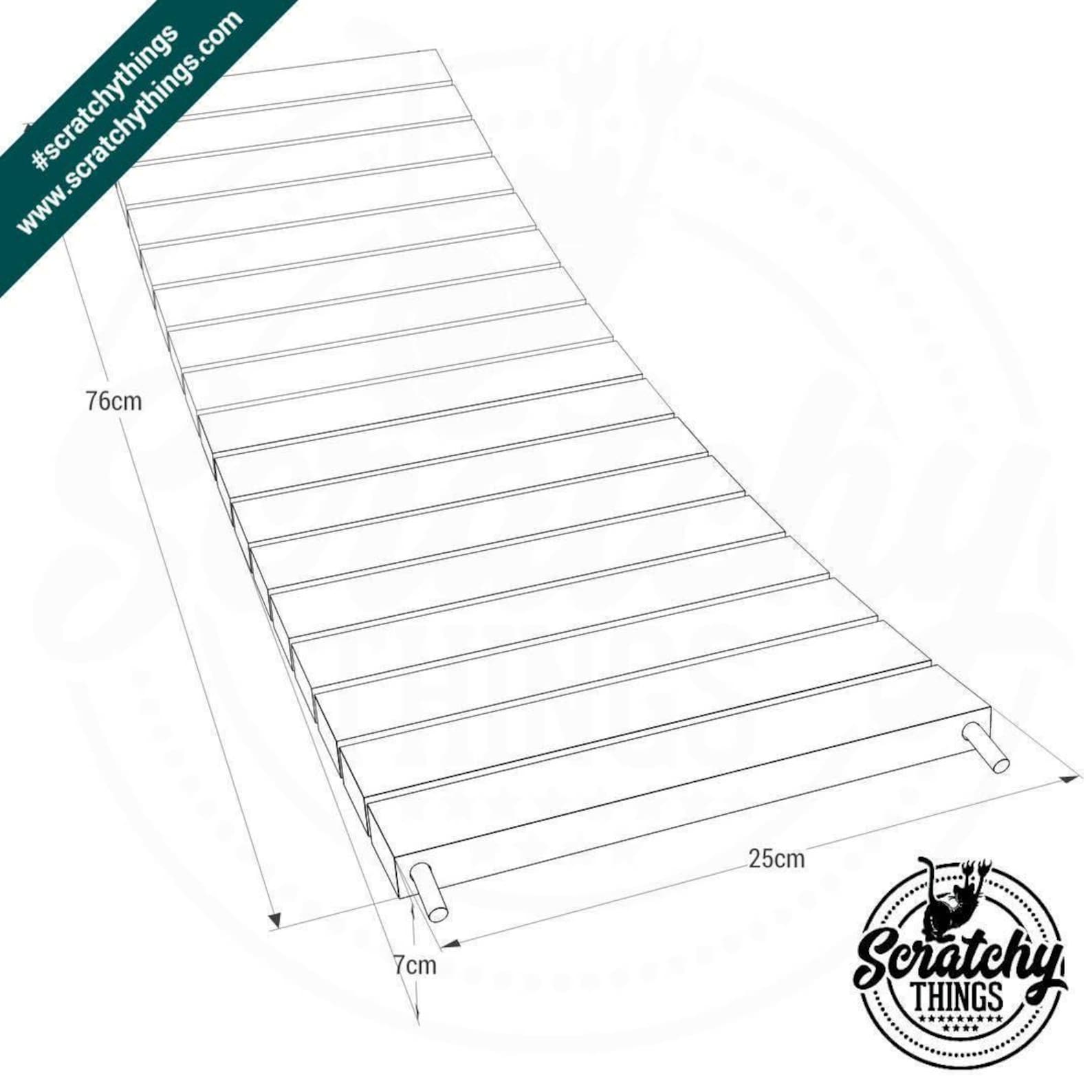 Wally Bridge (1-step - Flat Mount) - Wall Cat Bridge With a Step on One ...