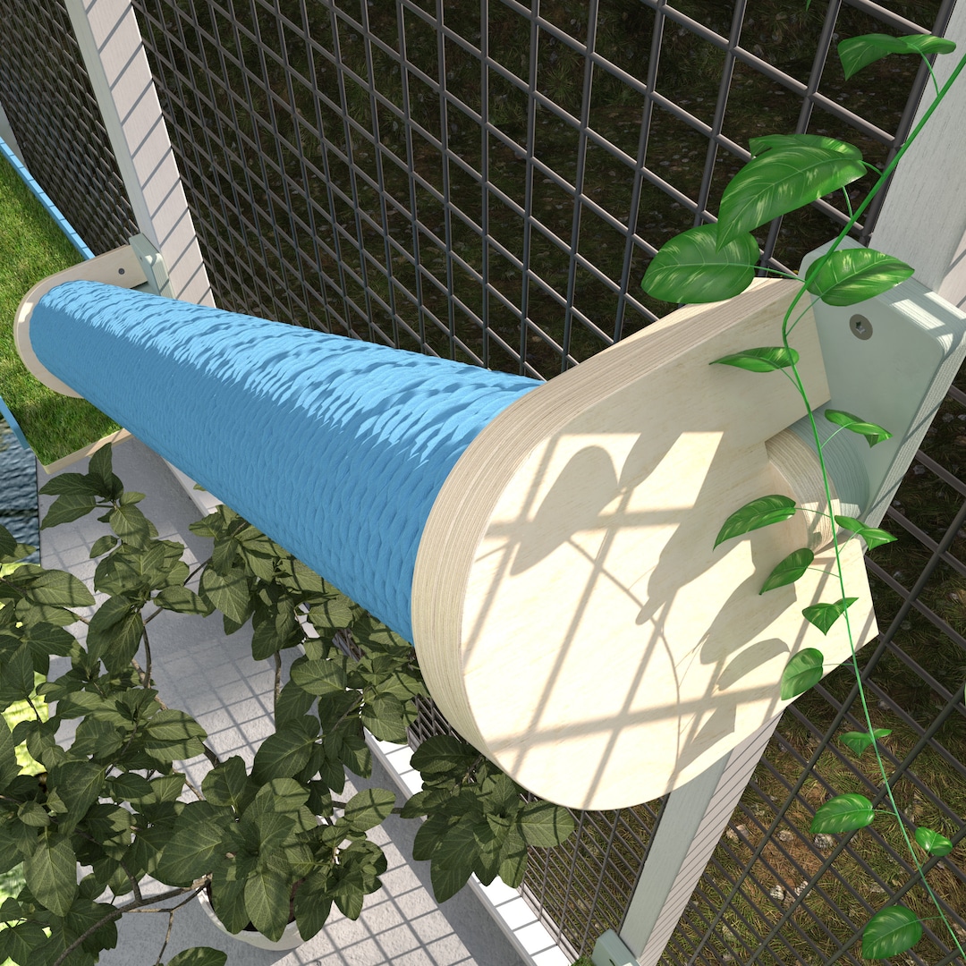 Catio Scratching Post Angle - Outdoor Cat Leaning / Angled Scratching ...