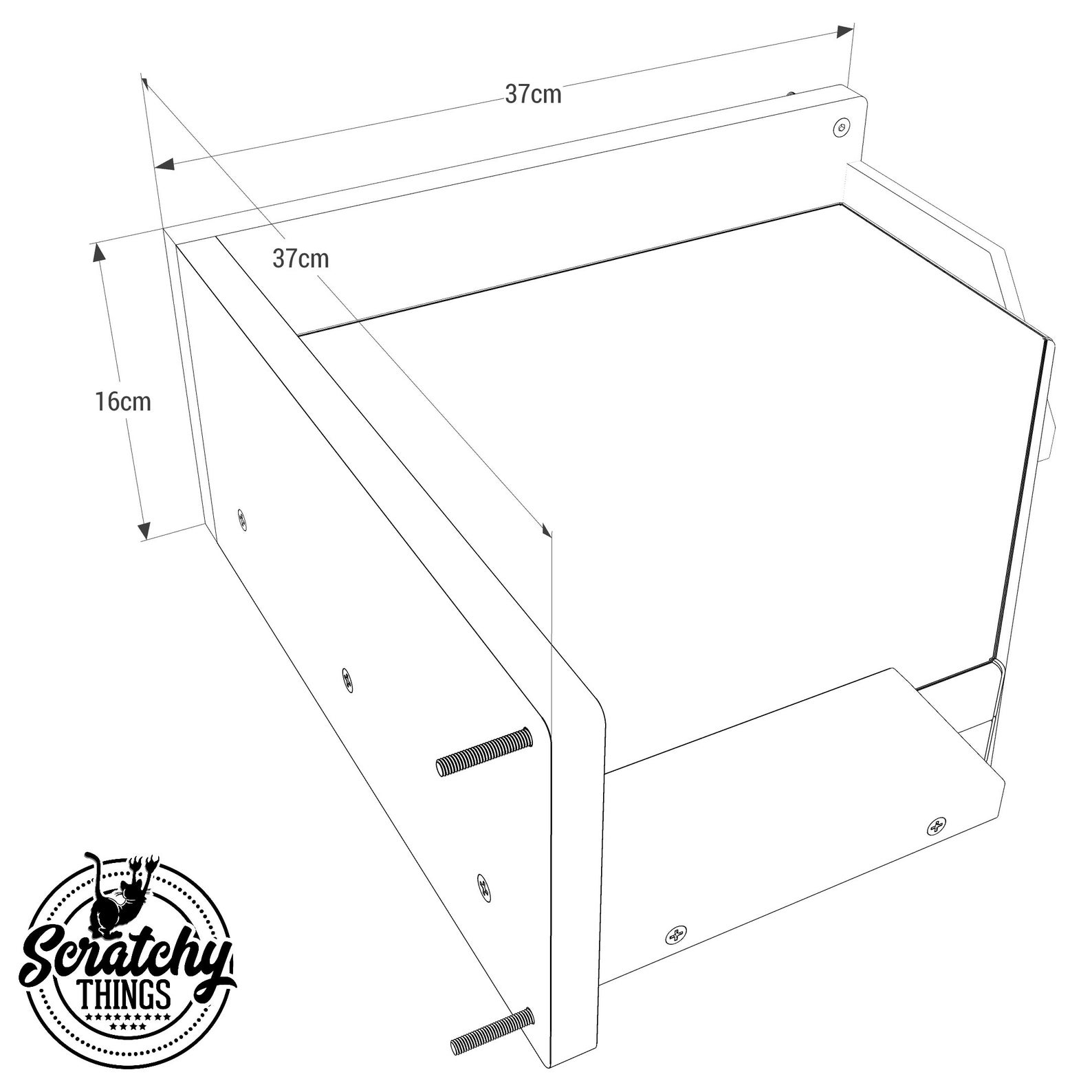 Wally Corner Plus Wall Mounted Cat Corner Shelf With a - Etsy