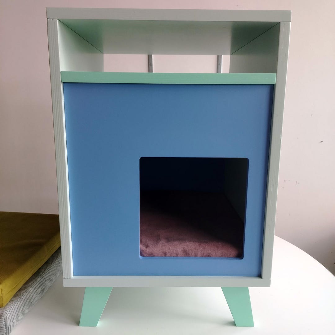 Boxy Bedside 40, Cat Bed, Nightstand, Cat Cave, Pet Furniture, Cat Side ...