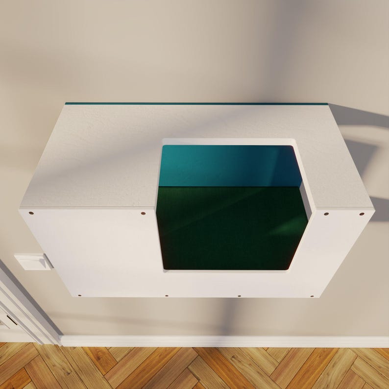 Wally Bigcat Mezzanine Mini, Modern Wall Mounted Cat Tunnel Shelf With ...