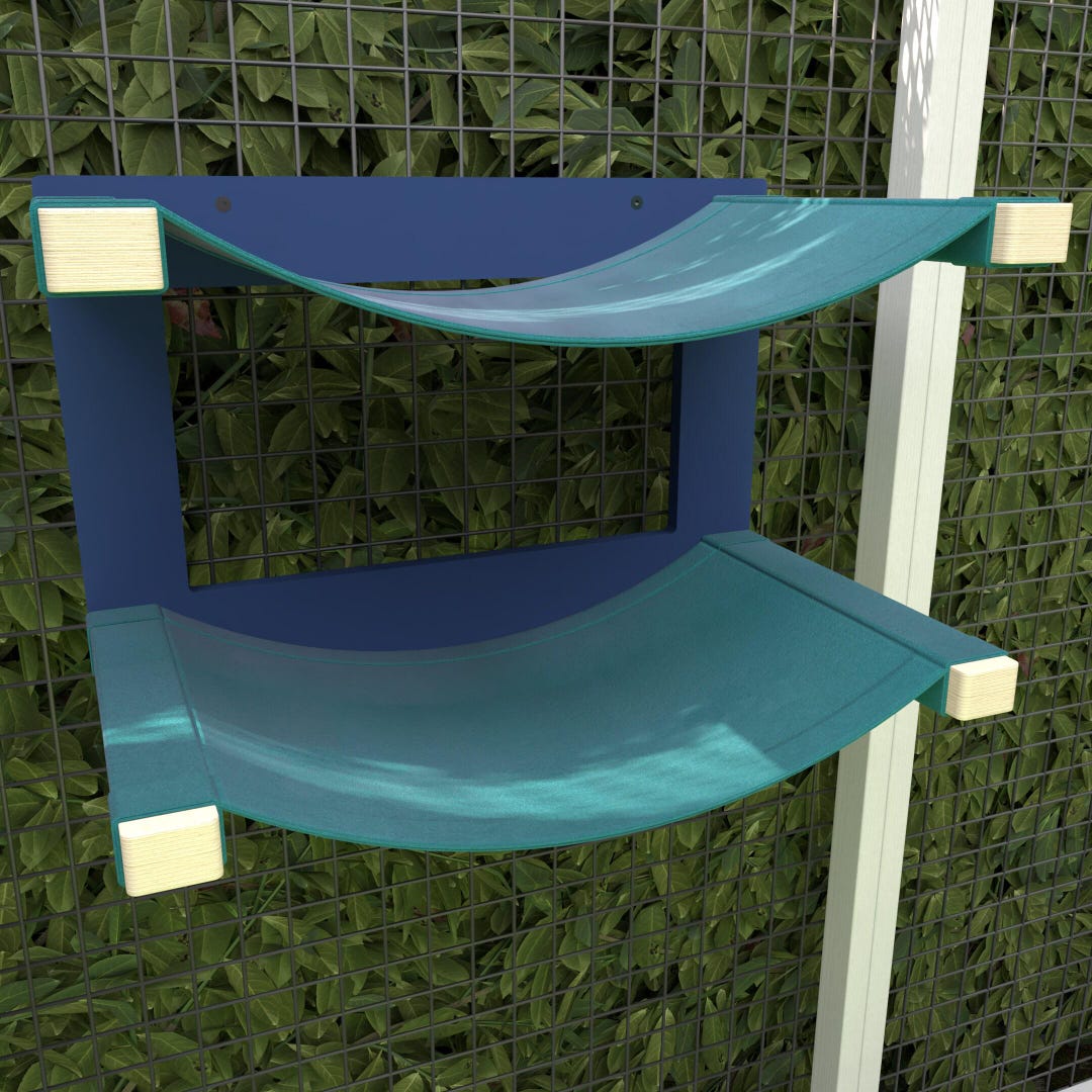 Catio Bigcat Twin Cot - Outdoor Cat Double Hammock for Large Cats ...