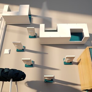Bigcat Mezzanines Bundle, Wall-mounted Cat Playground, 7-piece Set of ...
