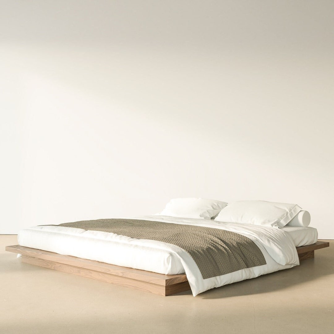 MADRIT Bed Low Profile Bed Apex Bed Frame Walnut Bed - Etsy