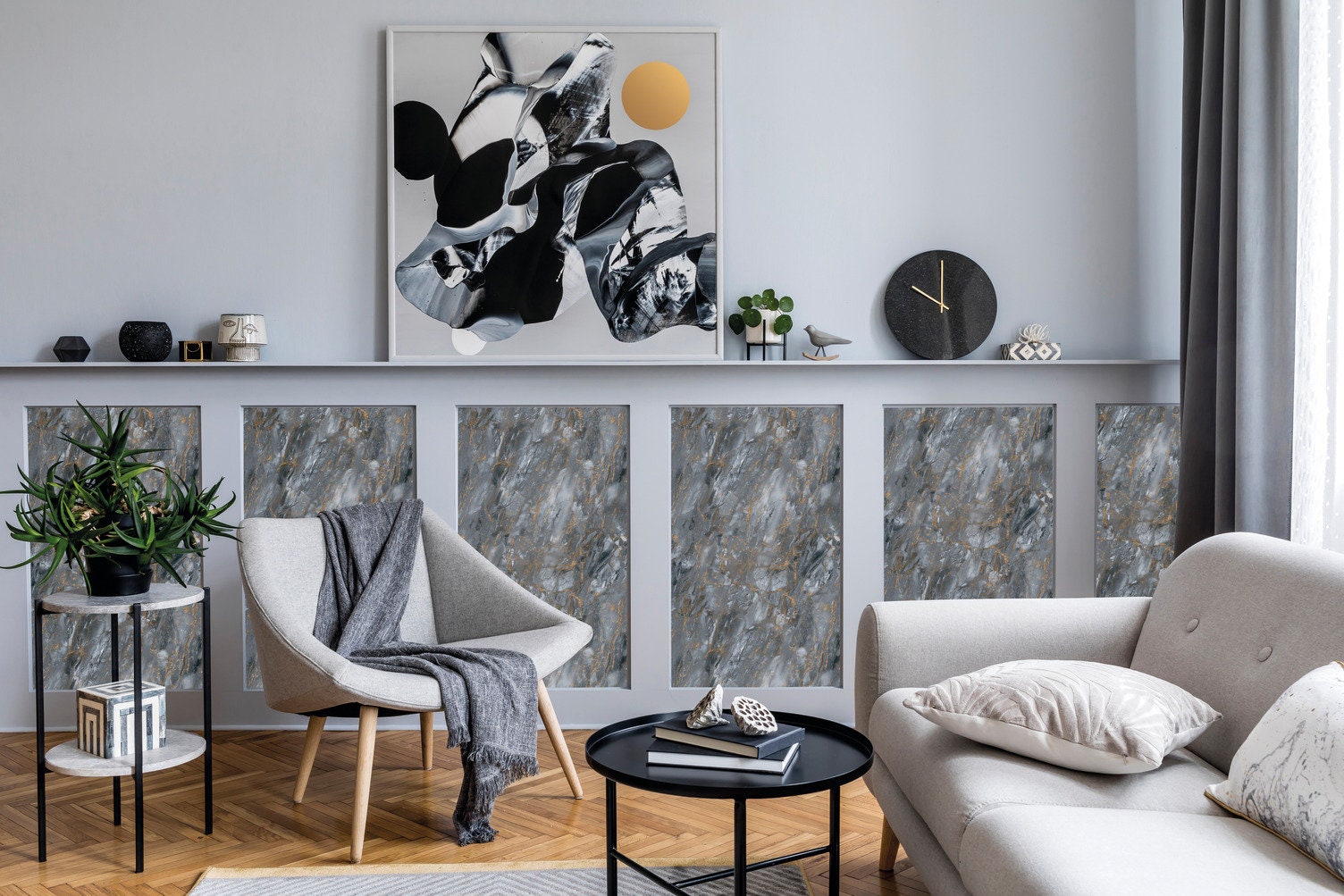 D-c-fix Sticky Plastic Self Adhesive Vinyl Wrap BLUE GREY GOLD - Etsy