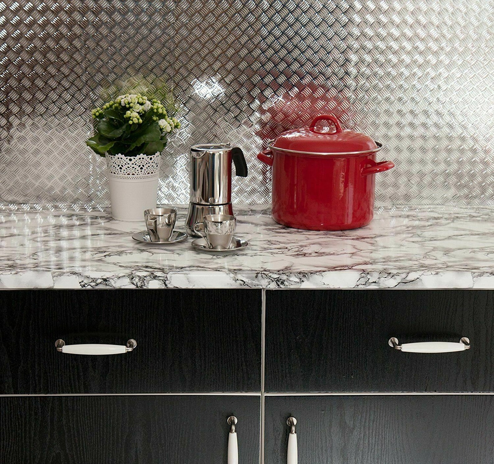 D-c-fix Sticky Plastic Self Adhesive Vinyl Wrap SILVER CHECKER - Etsy