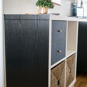 D-c-fix Sticky Back Plastic Fablon Self Adhesive Vinyl Wrap Black Wood ...