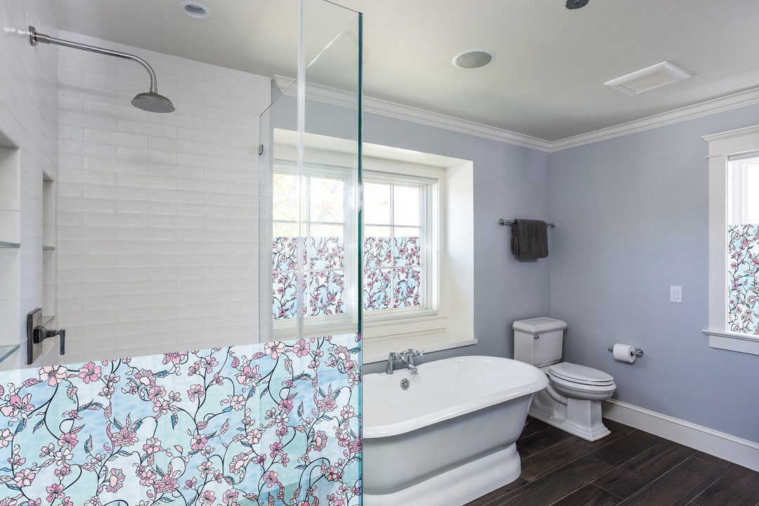 FROSTED GLASS KYOTO Static Cling Vinyl Window Privacy Film 67.5cm X 1 ...