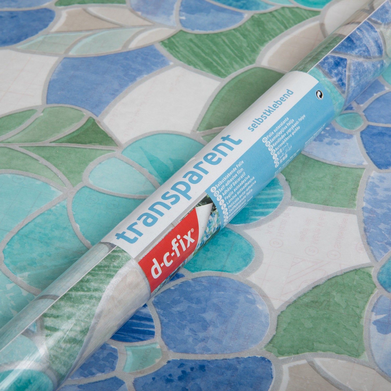 D-C-FIX BLUE GREEN Privacy Stained Glass Window Sticky Back - Etsy UK