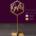 Freestanding Table Sign " Gifts " - Gold Table Sign - Please Send Your ...