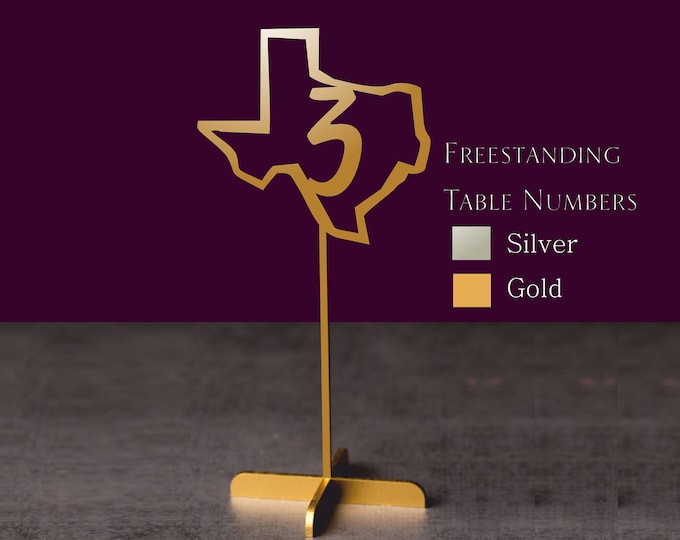 Texas Gold Table Number. Gold Table Numbers.table Numbers | Etsy