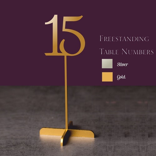 Table Number wedding Table Numbers gold Table Numbers With - Etsy