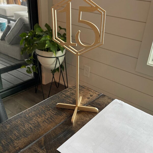 Gold Table Numbers - Etsy
