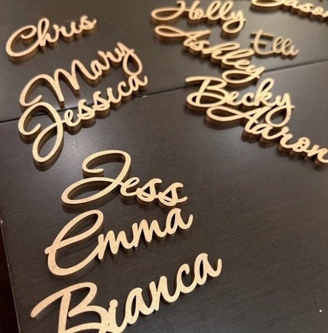 Wedding Place Card, Laser Cut Names. Wedding Place Names, Table Name ...