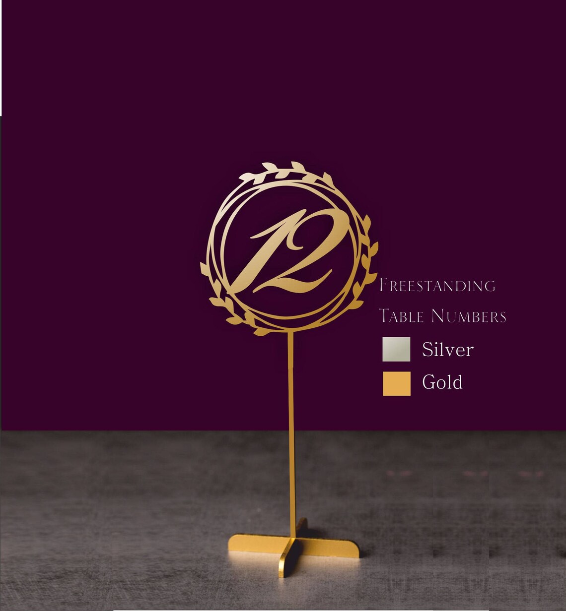 Table Numbers.gold Table Numbers. Table Numbers With Base - Etsy