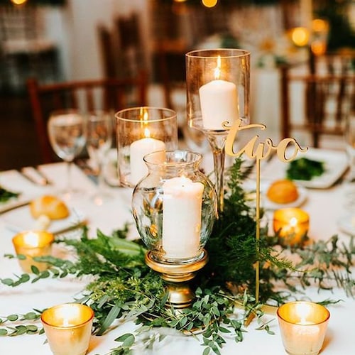 Table Number golden Table Numbers Table Numbers With Base - Etsy