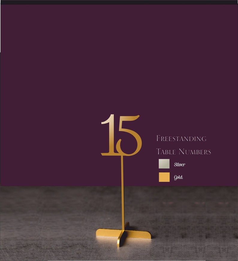 Table Number Wedding Table Numbers Gold Table Numbers with | Etsy