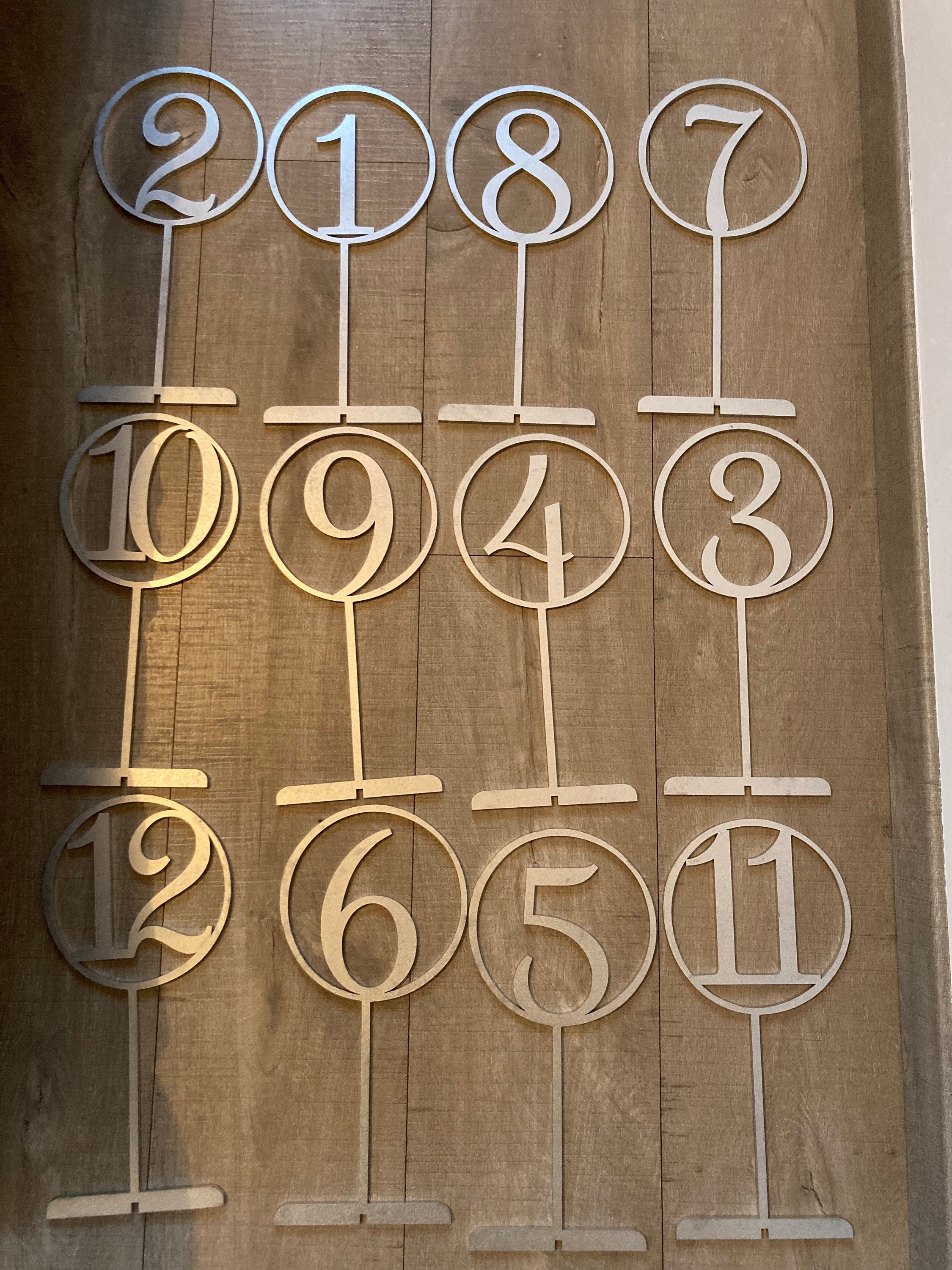 Table Number wedding Table Numbers gold Table Numbers With - Etsy