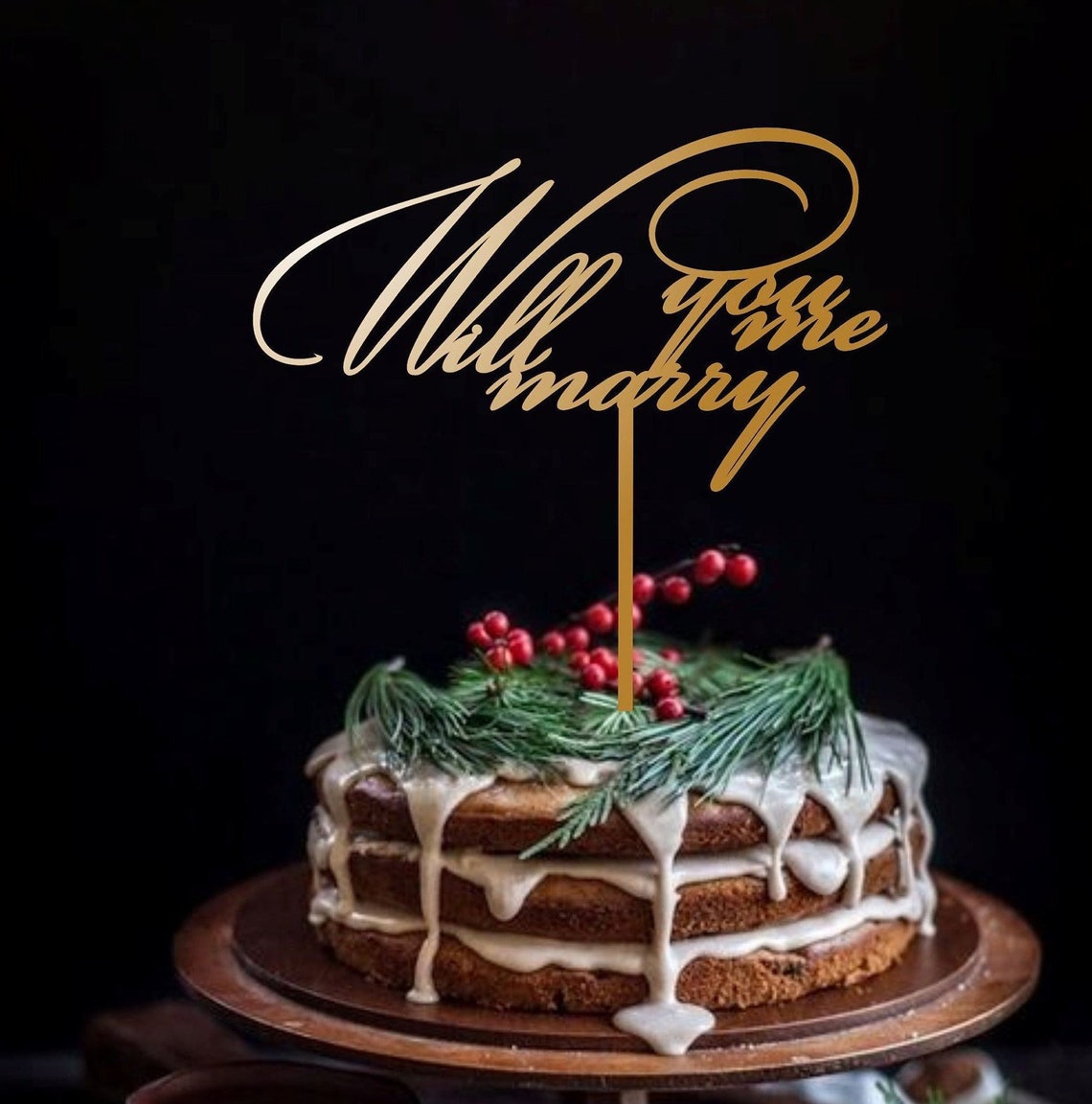 Will You Marry Me Cake Topper Cake Decoration Please Send - Etsy