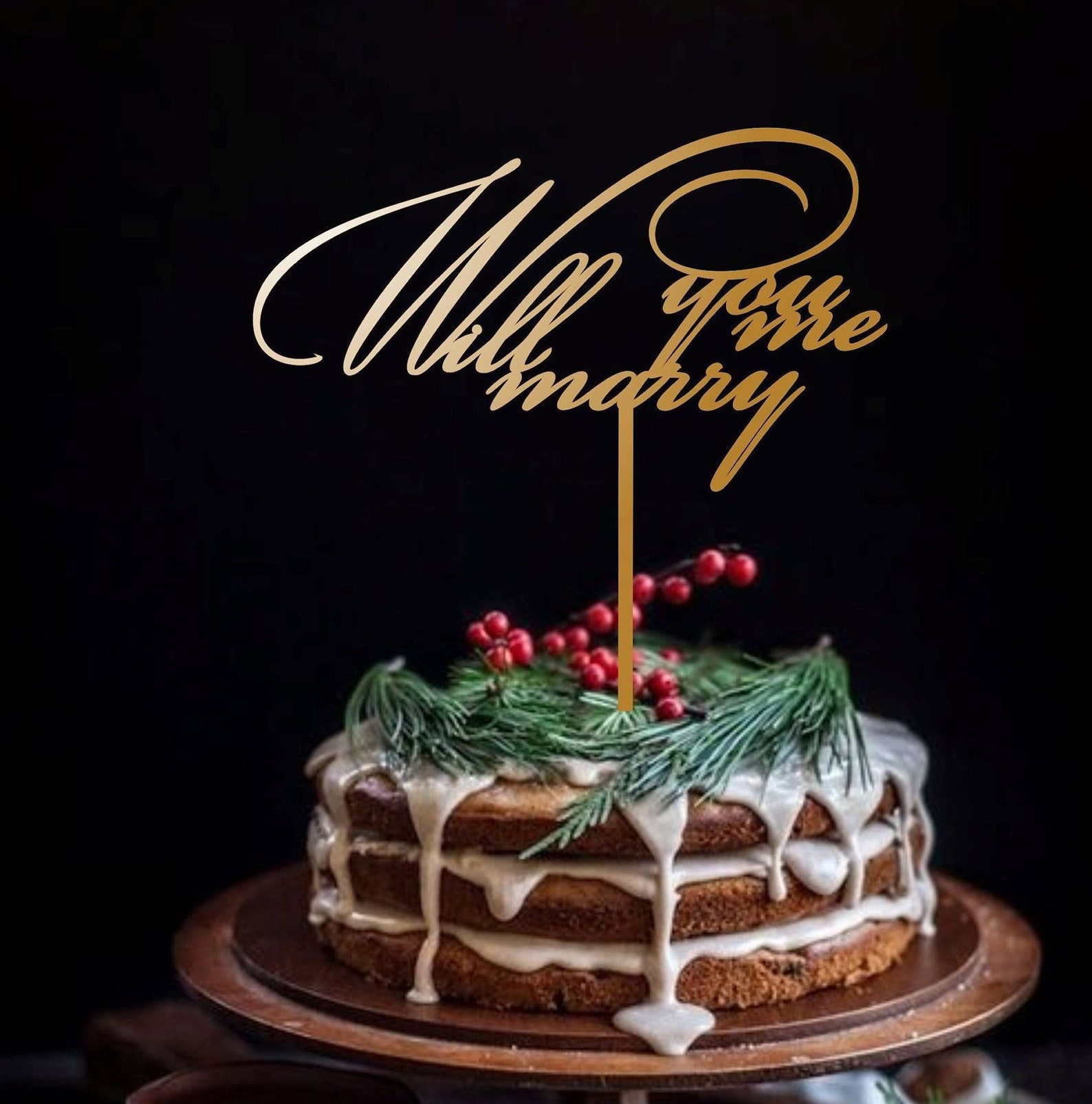 Will You Marry Me Cake Topper Cake Decoration Please Send - Etsy