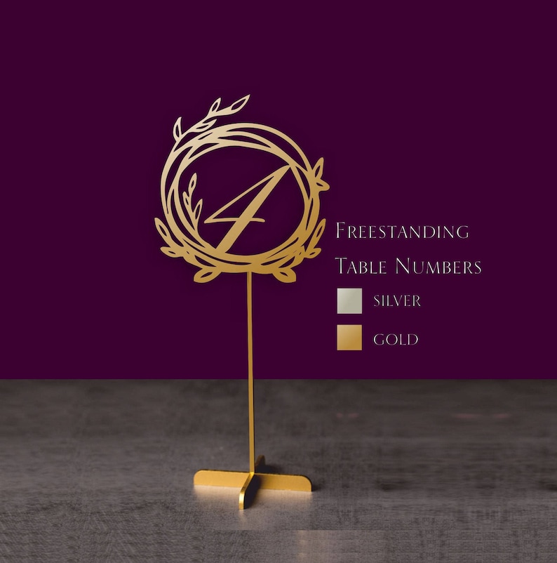 Table Numbers.gold Table Numbers. Table Numbers With Base - Etsy