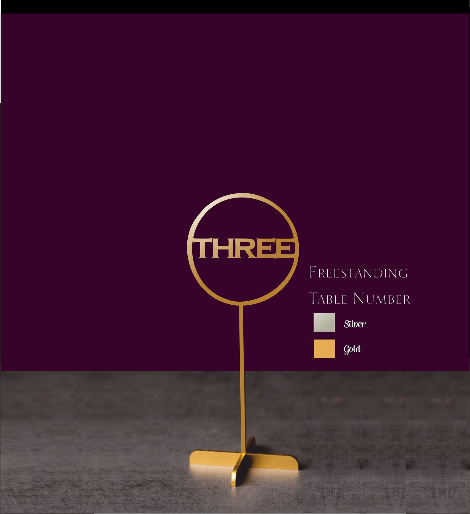 Round Table Numbers.gold Table Numbers With Base.wedding Table Numbers ...