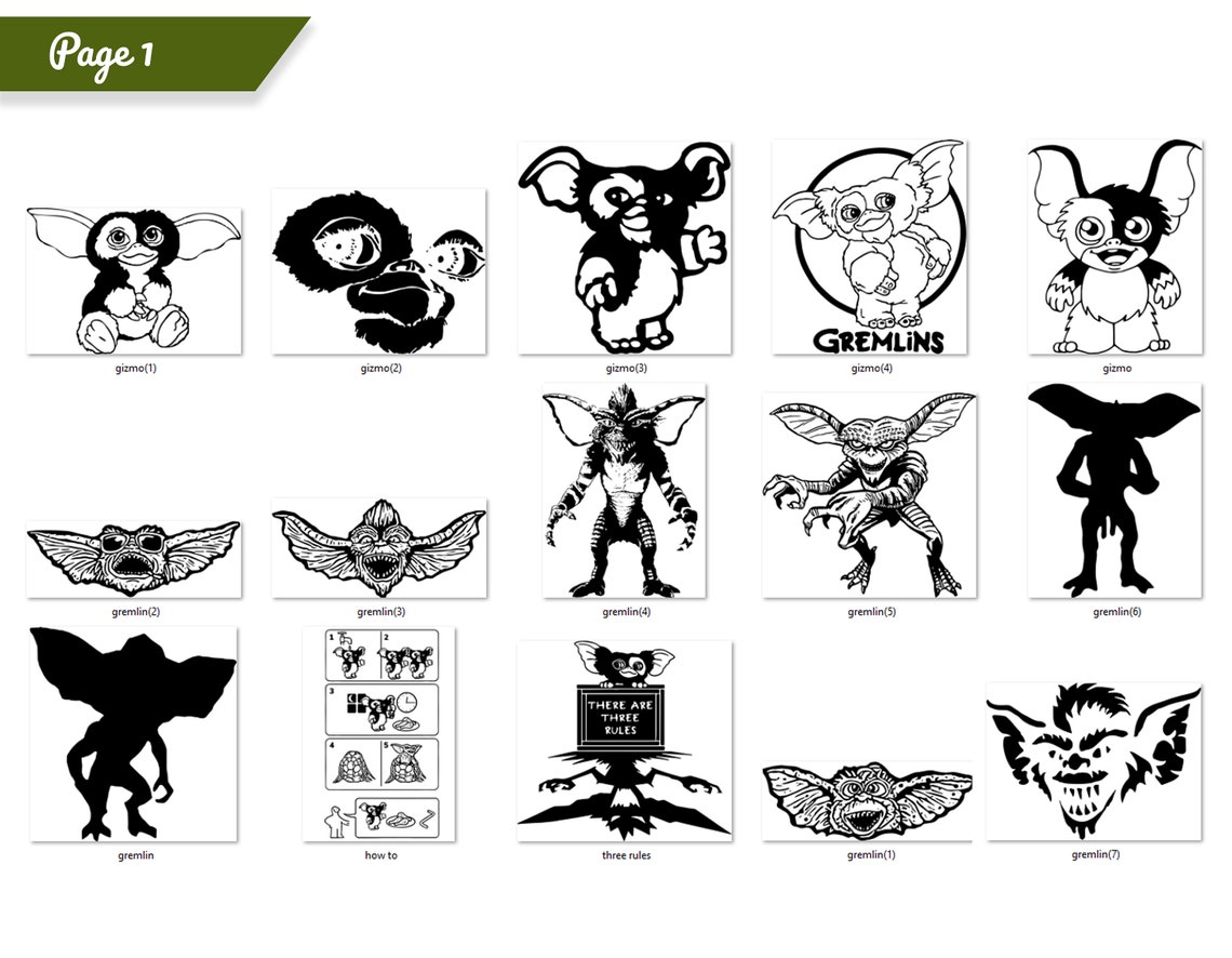 Gremlins SVG & PNG 15 Ontwerpen | Etsy