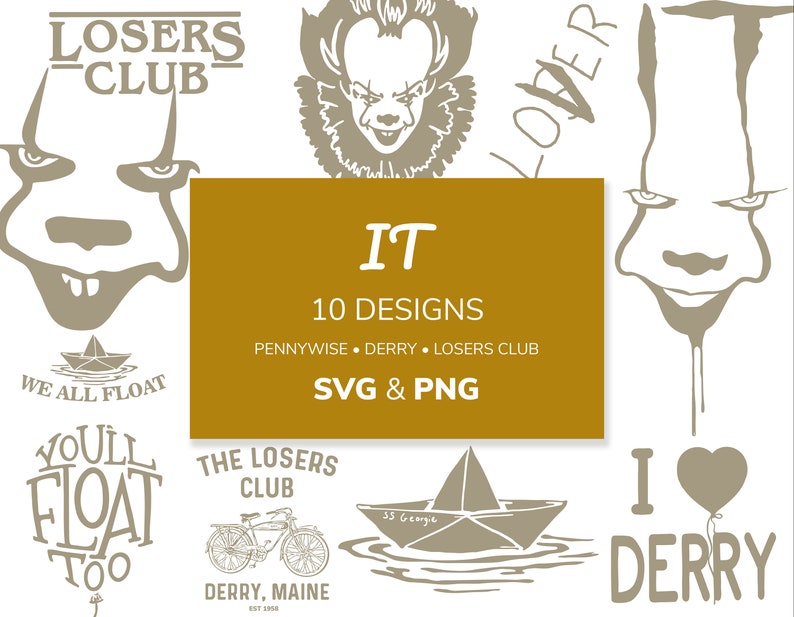 IT SVG & PNG 10 Designs | Etsy