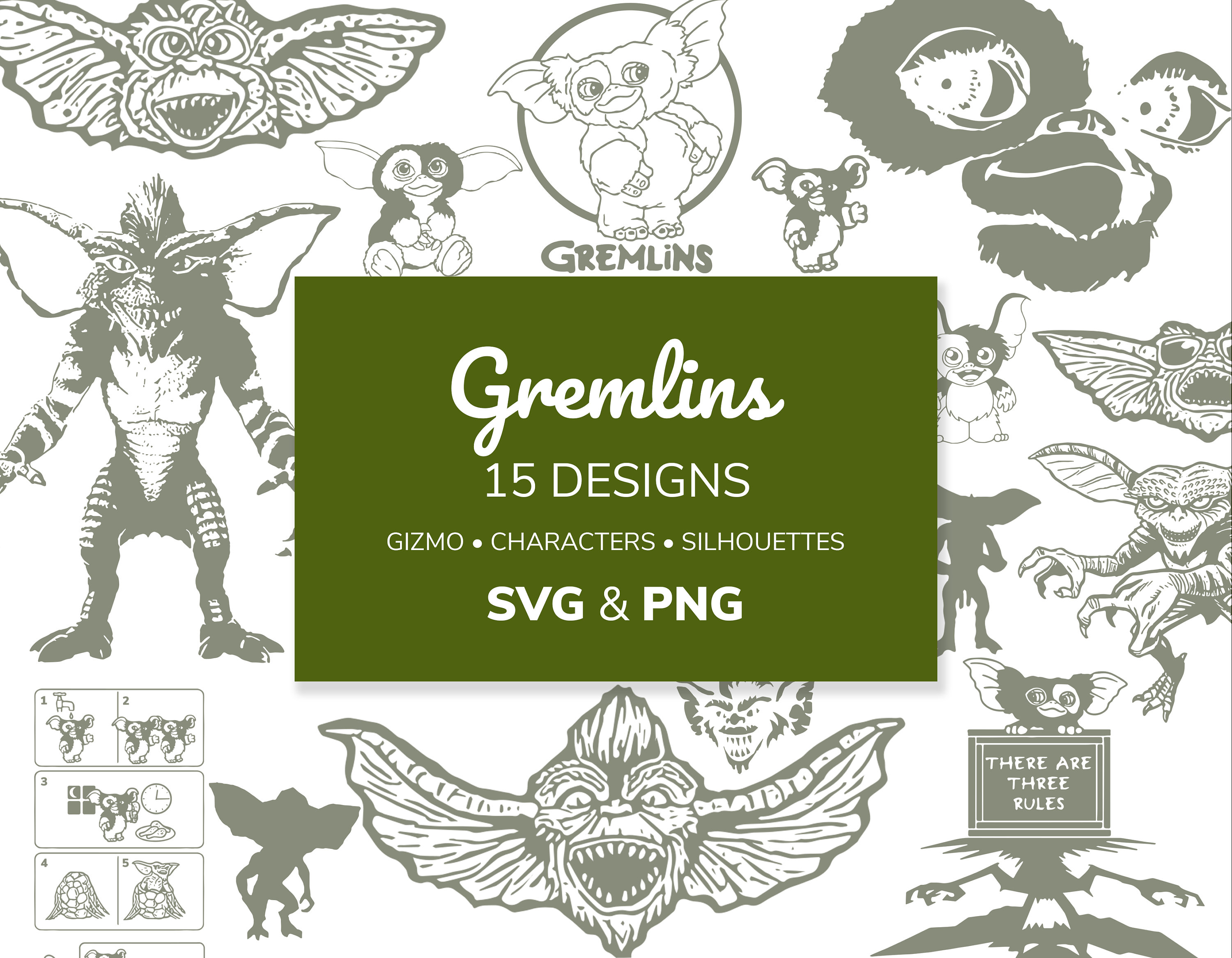 Gremlins SVG & PNG 15 Designs | Etsy