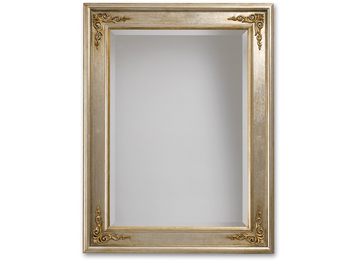 Classic 19th Century Italian Style Mirror Silver Leaf Antique Made in ...