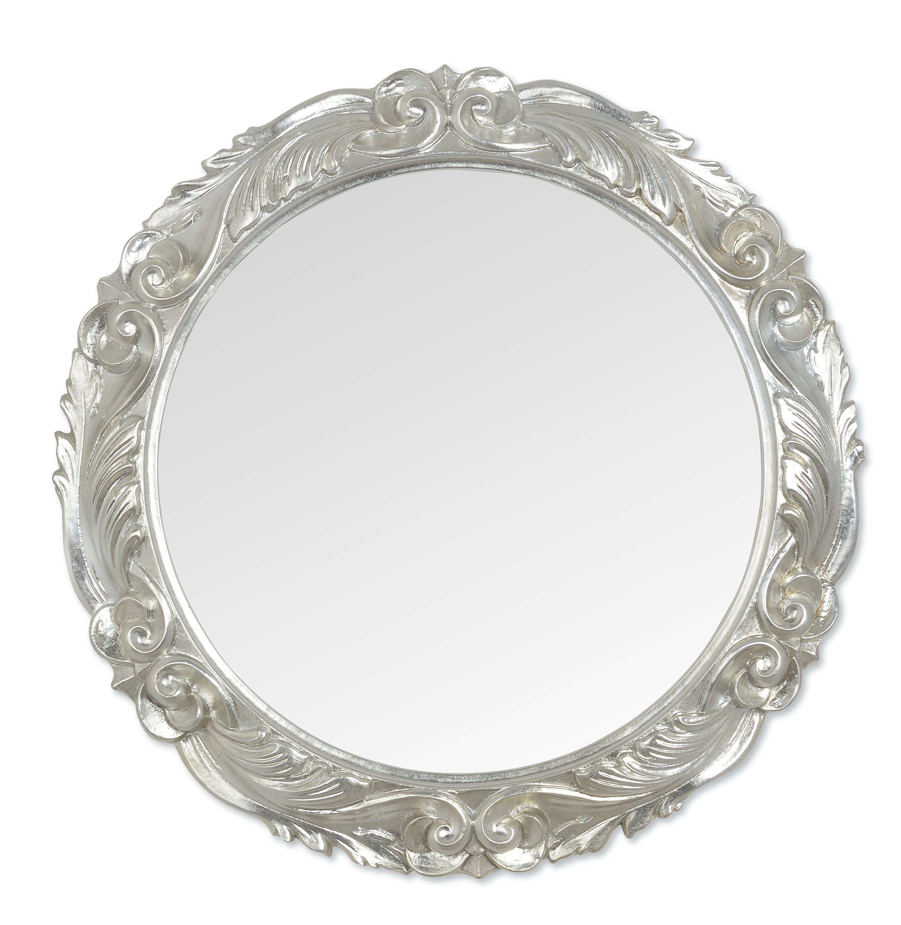 Classic Baroque Silver Leaf Wall Mirror, Made in Italy - Victorian ...
