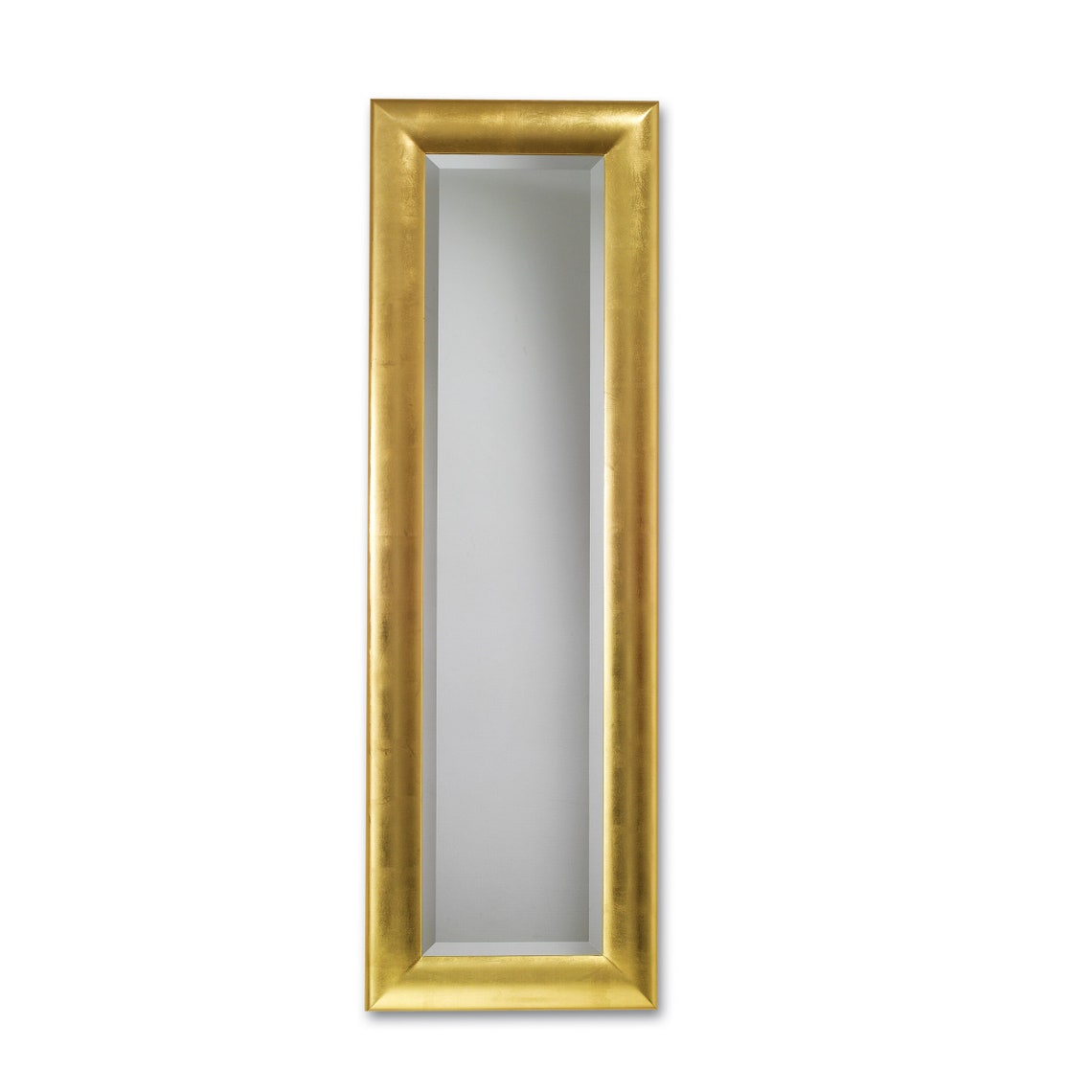 Long Narrow Modern Mirror Gold Leaf Custom - Made in Italy - Leaner ...