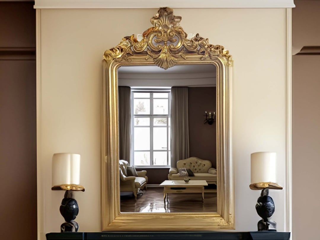 Louis Philippe Large Mirror Antique Gold Classic 83x140 Cm - Made in ...
