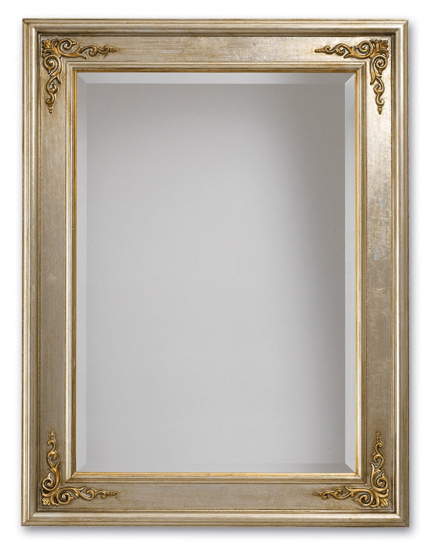 Classic 19th Century Italian Style Mirror Silver Leaf Antique Made in ...