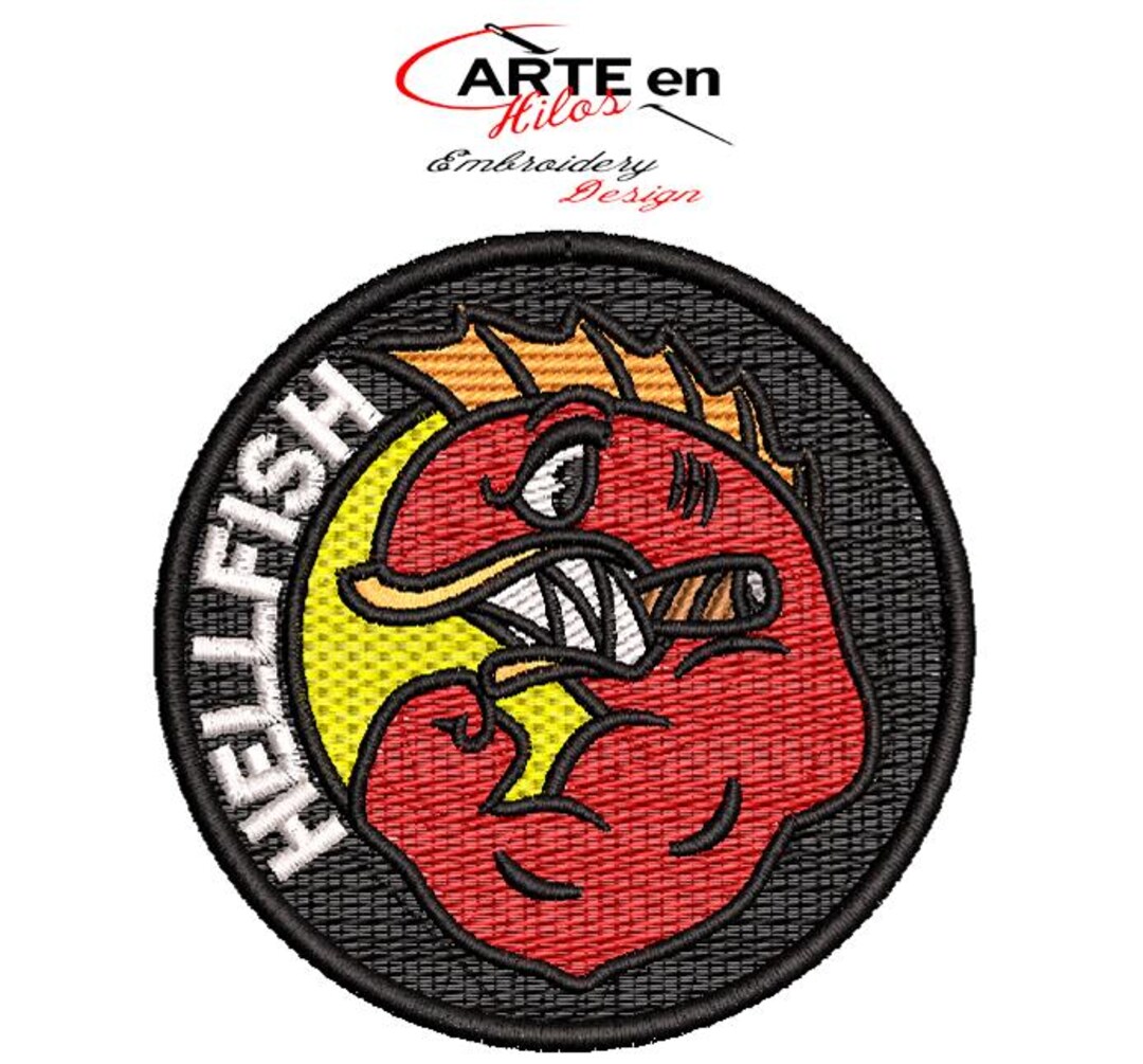Hellfish the Simpson Embroidery - Etsy