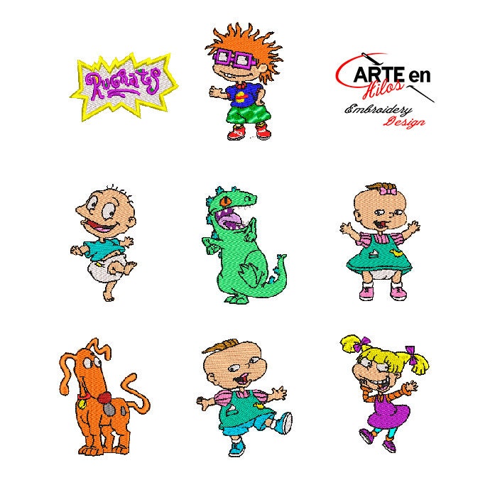 Rugrats Embroidery Pack 8 Designs - Etsy