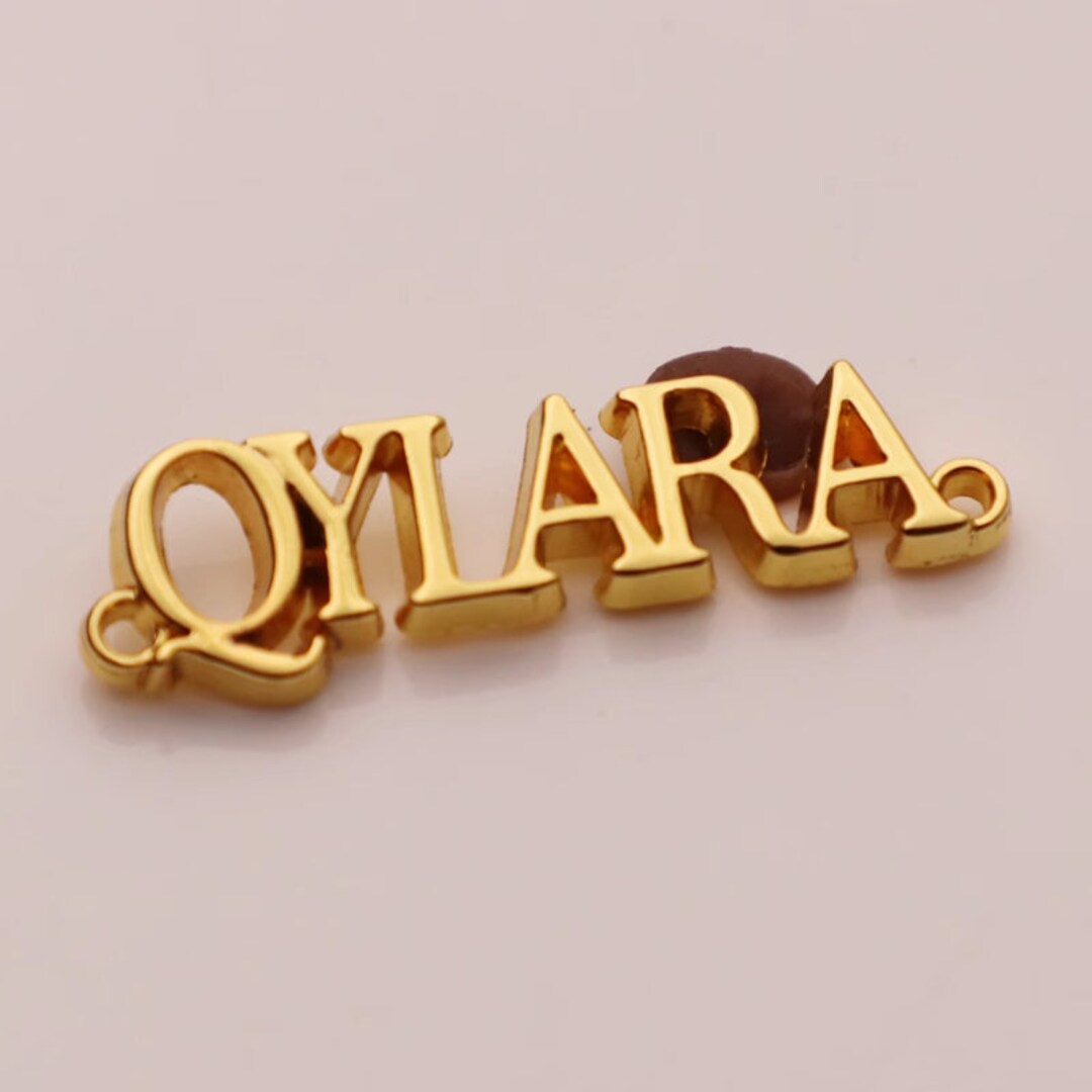 Metal Emblems Tags Label Custom Logo Bag Tag Swimwear Brand Name ...