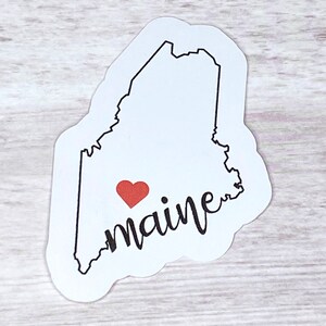 My Heart's in Maine Sticker Great Decal for Laptop, Water Bottles ...