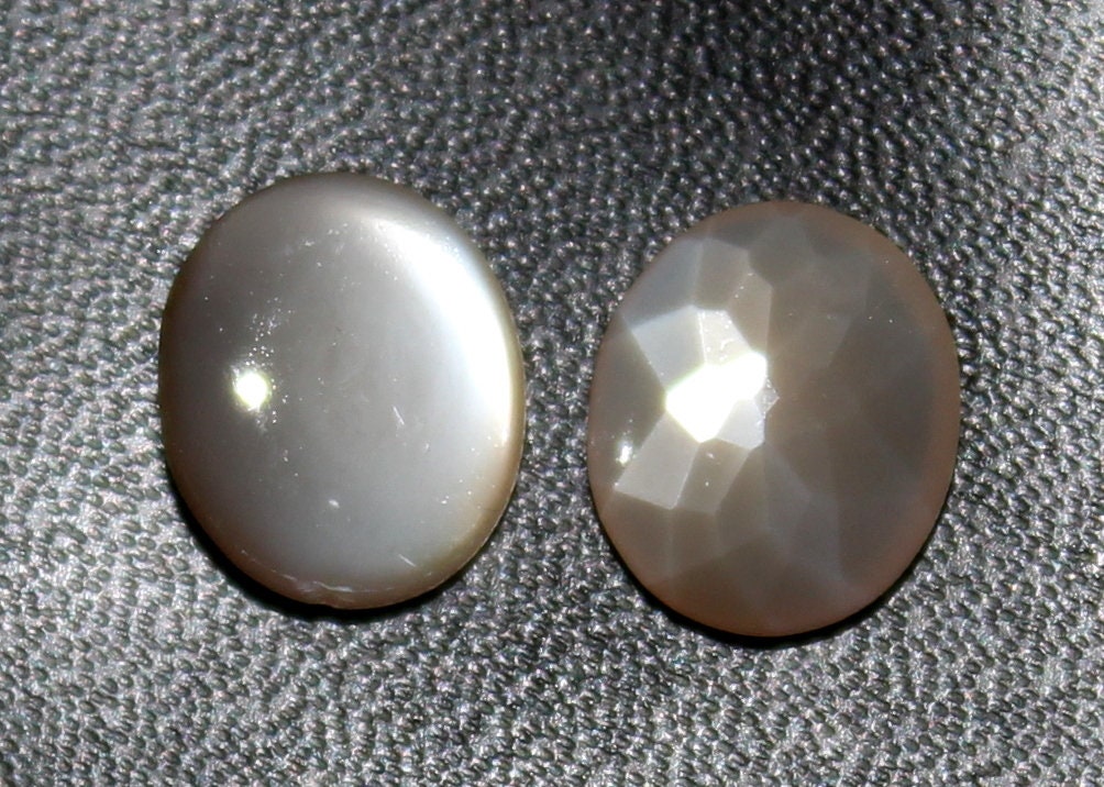 Grey Moonstone Pair GemstoneNatural moonstone Faceted 14x12 | Etsy