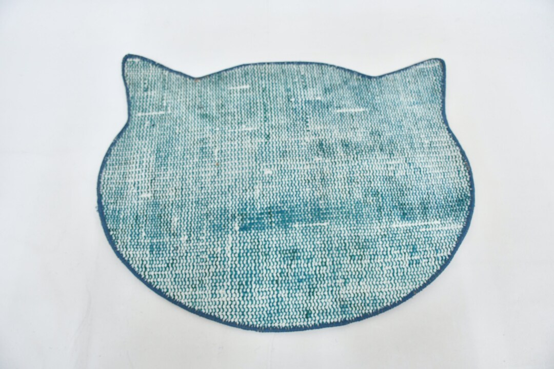 Cat Mat, Cat Food Pad, Feeding Kilim Pad, Green Pad, Rug Pad, Hand ...