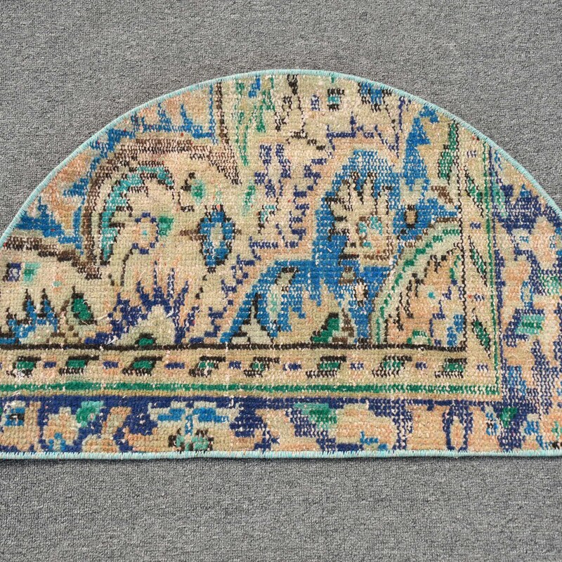 Blue Round Rug - Etsy