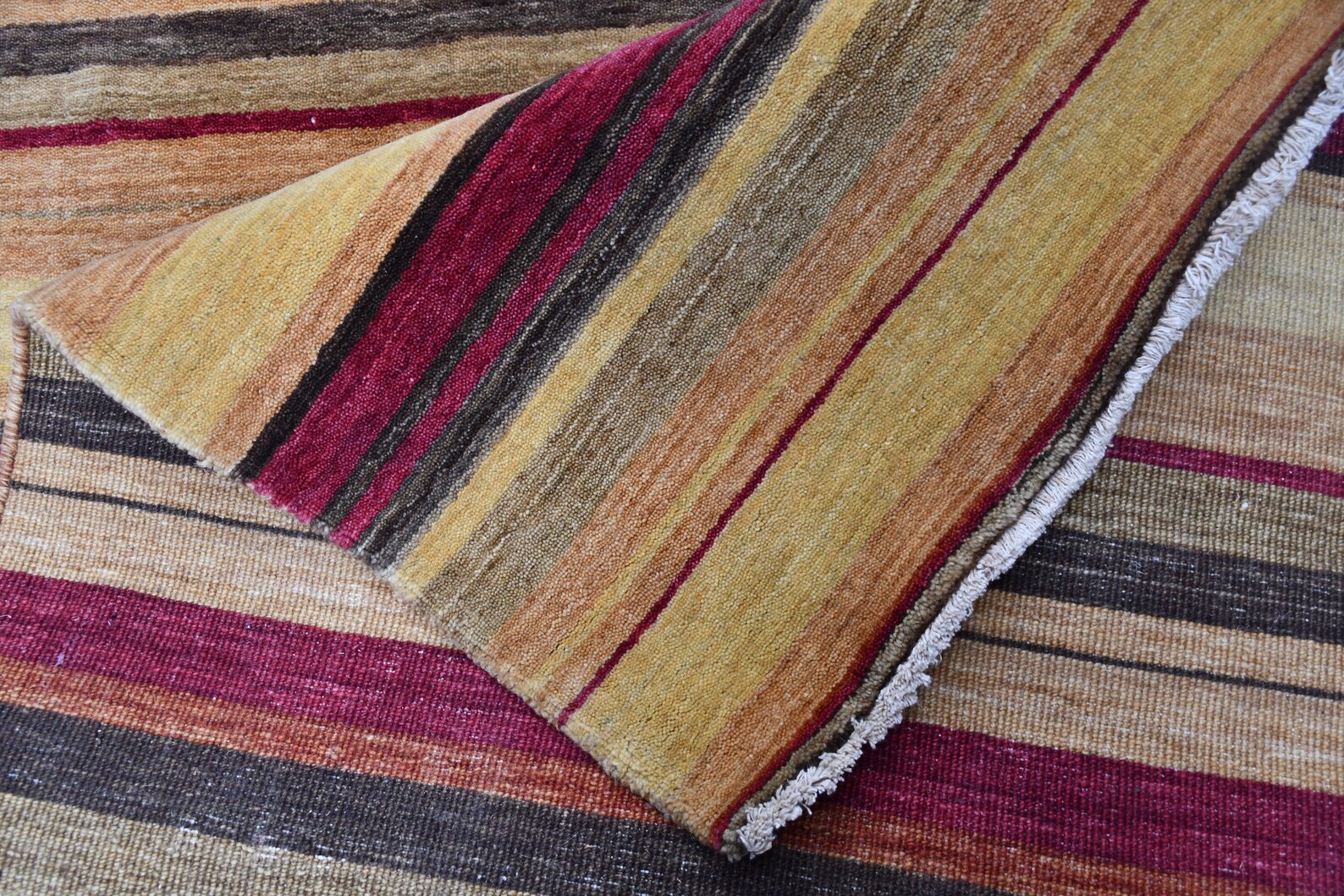 Runner Rug Striped Rug Hallway Rug Orange Rug 2.6 X 11.3 - Etsy