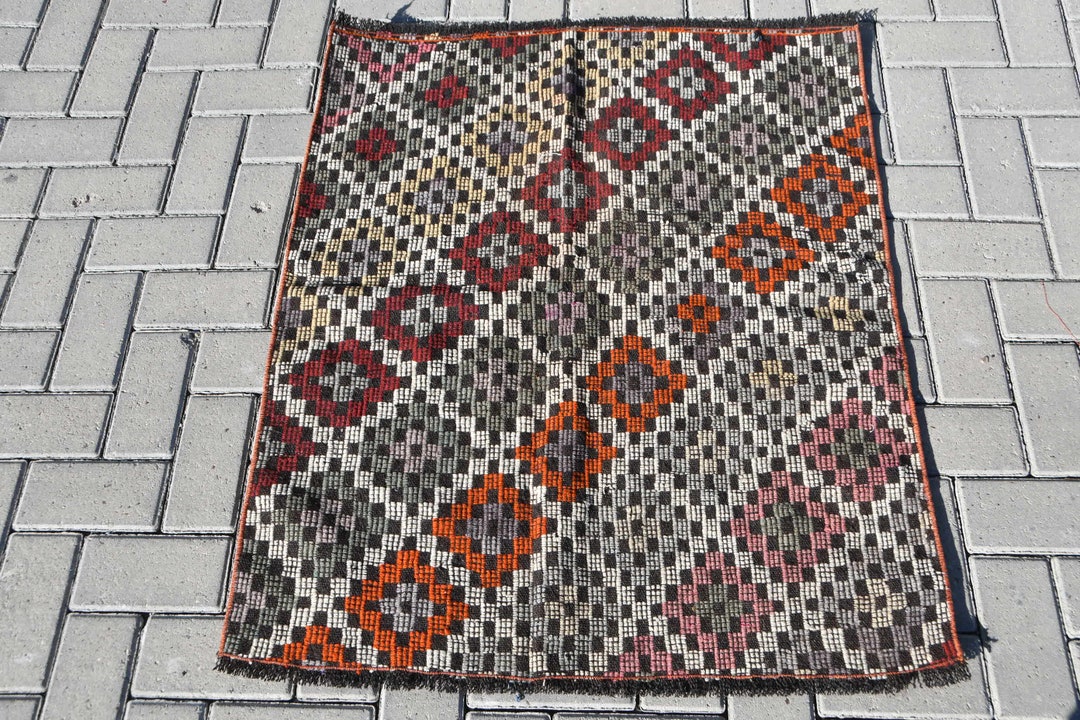Small Kilim, Turkish Kilim, Vintage Kilim, Home Decor Kilim, 35x41 ...