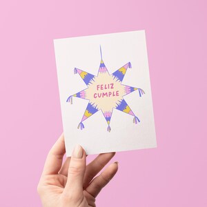 Piñata Hispanic Birthday Greeting Card in Spanish, Blank Inside and ...