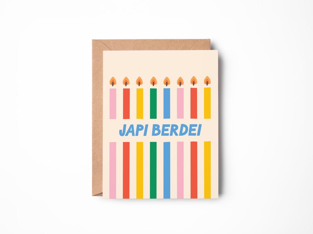 Spanish Happy Birthday Greeting Card With Envelope. Blank Inside - Etsy